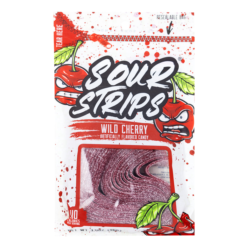 Sour Strips Blue Cherry(96g) – CANDY PLANET